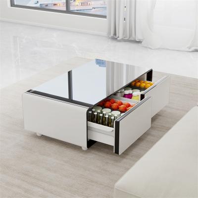 China Living Room Furniture Modern Smart Refrigerator Sofa with Dual Speakers and USB Chargers for sale