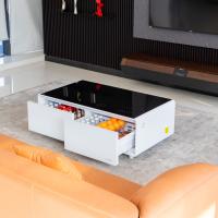 China Hotel Bedroom Furniture Modern Coffee Table with Built-in Refrigerator Freezer Drawer for sale