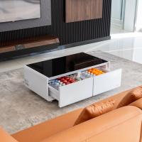 China Hotel Bedroom Furniture Modern Coffee Table with Built-in Refrigerator Freezer Drawer for sale