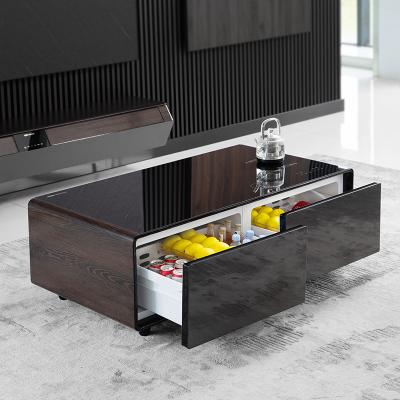 China Installation Freestanding Dual-Zone Coffee Table with Cooling Drawers and Wine Cooler for sale