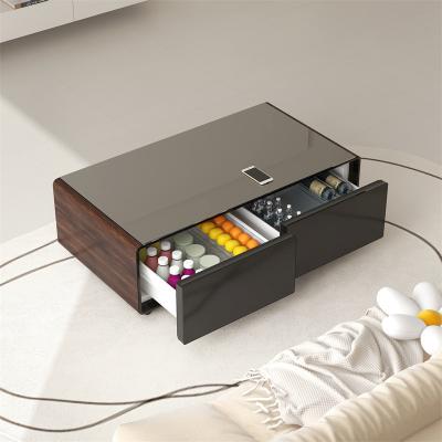 China Bedroom Furniture Metal Center Coffee Tables with Drawer Living Room Modern Luxury for sale