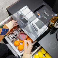 China Smart Coffee Table 135L Fridge Capacity Dual Drawers Wireless Charging Mini Fridge for sale