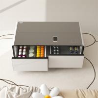 China USB Installation Customized Metal Wireless Charger Coffee Table with Storage Function for sale