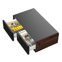 China USB Installation Customized Metal Wireless Charger Coffee Table with Storage Function for sale