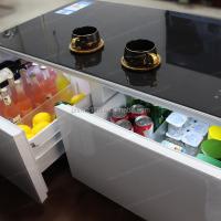 China Home Furniture Smart Coffee Fridge Table with Tempered Glass Top and Beer Beverage Cooler for sale