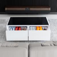 China Smart Refrigerator Wooden Modern Top Coffee Table for Customized Living House Furniture for sale
