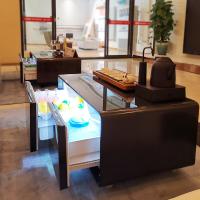 China Modern Living Furniture Voltage 110-240V Coffee Table with Cooling Drawer and LED Light for sale