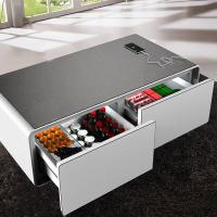 China Modern Living Furniture Voltage 110-240V Coffee Table with Cooling Drawer and LED Light for sale