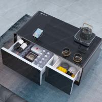 China Multifunctional Smart Coffee Table with Wireless Charging and Compressor Refrigerator for sale