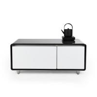 China Living Room Furniture Luxury Smart Coffee Table with Refrigerator and Tempered Glass Top for sale