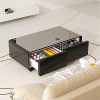 China Capacity 100-149L Small Coffee Table with Fridge Drawer Speakers and Wireless Charger for sale