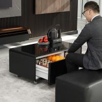 China Smart Coffee Table Dual Refrigerators and Mobile Phone Charging for Apartment Parties for sale