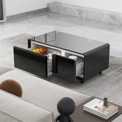 China Energy Efficiency Rating Grade 2 Smart Side Table Refrigerator with Wireless Charging for sale