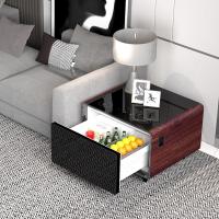 China Living Room Furniture Modern Mini Side Table with Wireless Charging Refrigerator Drawer for sale