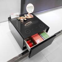 China Smart Living Room Furniture Mini Side Table with Speaker Wireless Charger Fridge for sale