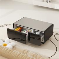 China Living Room Furniture Shipped Tempered Glass Smart Refrigerator for Modern Homes for sale
