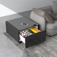 China Smart Coffee Table Red Wine Cooler Refrigerator with 3D Printing Glass Door Furniture for sale