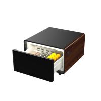 China Modern Folded Glass LED Light Wireless Charging Coffee Table for Home Office Furniture for sale