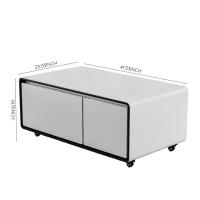 China Hotel Function Smart Bedside Coffee Table with USB Wireless Charging and Modern Fridge for sale