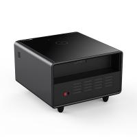 China Small Home Office Furniture Modern Smart Coffee Table with Table Fridge and LED Light for sale