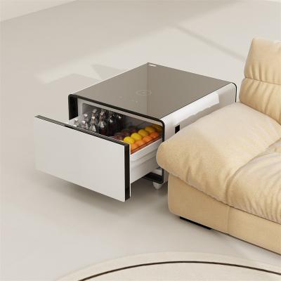 China Home Living Room Furniture Modern Design Smart Coffee Table with Refrigerator Storage for sale