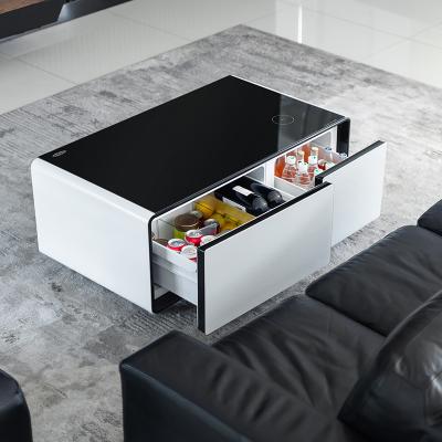 China Wireless Charging and Refrigerated Drawer Smart Coffee Table for Living Room Furniture for sale