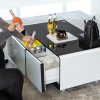 China Wireless Charging and Refrigerated Drawer Smart Coffee Table for Living Room Furniture for sale