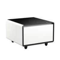 China Modern Bedroom Furniture Wireless Charging Smart Coffee Table with Built-in 65L Fridge for sale