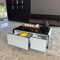 China Modern Living Room Furniture Wireless Charger Coffee Table with Double Fridge Drawers for sale