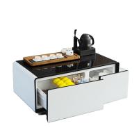 China Smart Speaker Coffee Table With Fridge And Wireless Charging For Living Room 93Liters for sale
