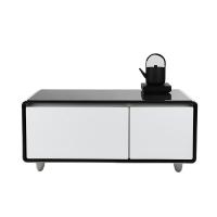 China Smart Speaker Coffee Table With Fridge And Wireless Charging For Living Room 93Liters for sale