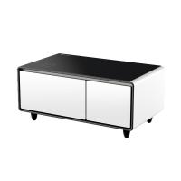 China Modern 75W Frozen Wireless Charging USB Charging Smart Coffee Table for Bedroom Furniture for sale