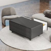 China Built-in Fridge and Wireless Charging Smart Coffee Table for Tempered Glass Furniture for sale