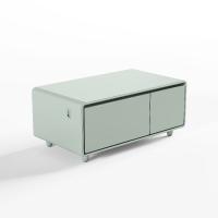 China Chic Tempered Glass Top Coffee Table with Built-in Refrigerator and Wireless Charging for sale