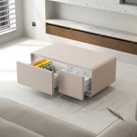China Tempered Glass Center Table with 28L Freezer Capacity and Smart Multifunction Design for sale
