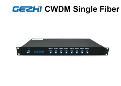 China 8 Channels CWDM Mux Demux Simplex Uni - Directional 1RU Rack Mount Single Fiber for sale