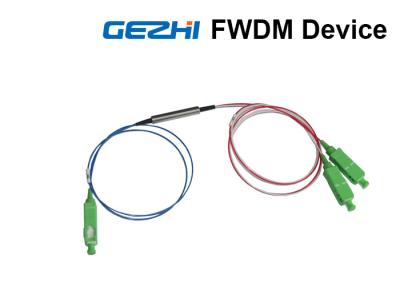China 3 Port FWDM Filter CWDM Mux Demux Pass 1490nm Reflect 1310 / 1550nm for sale