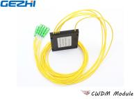 China Yellow 1x4 CWDM Mux Demux ABS Type 1270 - 1610nm Wavelength For Line Monitoring for sale