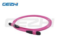 China Customized Length MPO OM4 Patch Cable with Low Insertion Loss for Data Center Connectivity for sale