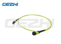 China OM5 Multimode MPO Fiber Optic Patch Cord with Customized Length for Data Center Grade Applications for sale