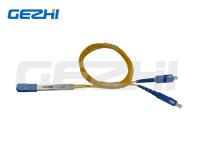 China Low Insertion Loss 1x2 PLC Splitter with Steel Tube Package for FTTH Networks for sale