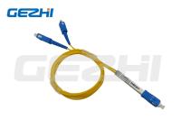 China Low Insertion Loss 1x2 PLC Splitter with Steel Tube Package for FTTH Networks for sale