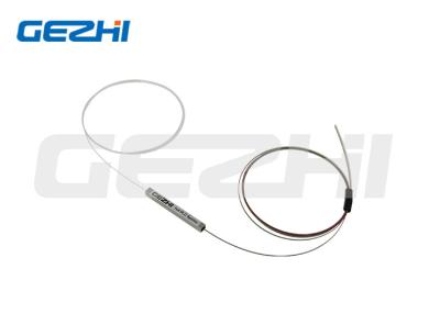 China Fiber Optical Mini PLC Splitter 1x4 Single Mode APC UPC Steel Tube for sale