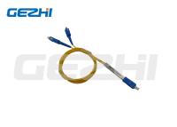 China Stainless Steel Fiber Optic Splitter 1x2 With SC FC LC ST Connector for sale