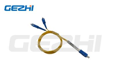 China Stainless Steel Fiber Optic Splitter 1x2 With SC FC LC ST Connector for sale