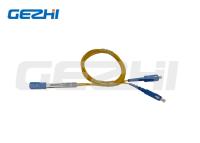 China Stainless Steel Fiber Optic Splitter 1x2 With SC FC LC ST Connector for sale
