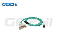 China MPO OM3 Fiber Optic Patch Cord 12 Fiber MPO Trunk Cable Low PDL for sale