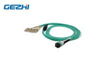 China MPO OM3 Fiber Optic Patch Cord 12 Fiber MPO Trunk Cable Low PDL for sale