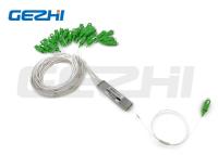 China SC APC 1x32 Optical PLC Splitter Steel Tube Type with G657A1 Fiber for FTTH Applications for sale