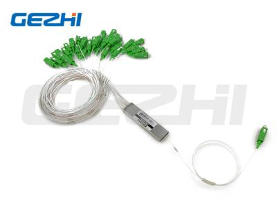 China SC APC 1x32 Optical PLC Splitter Steel Tube Type with G657A1 Fiber for FTTH Applications for sale